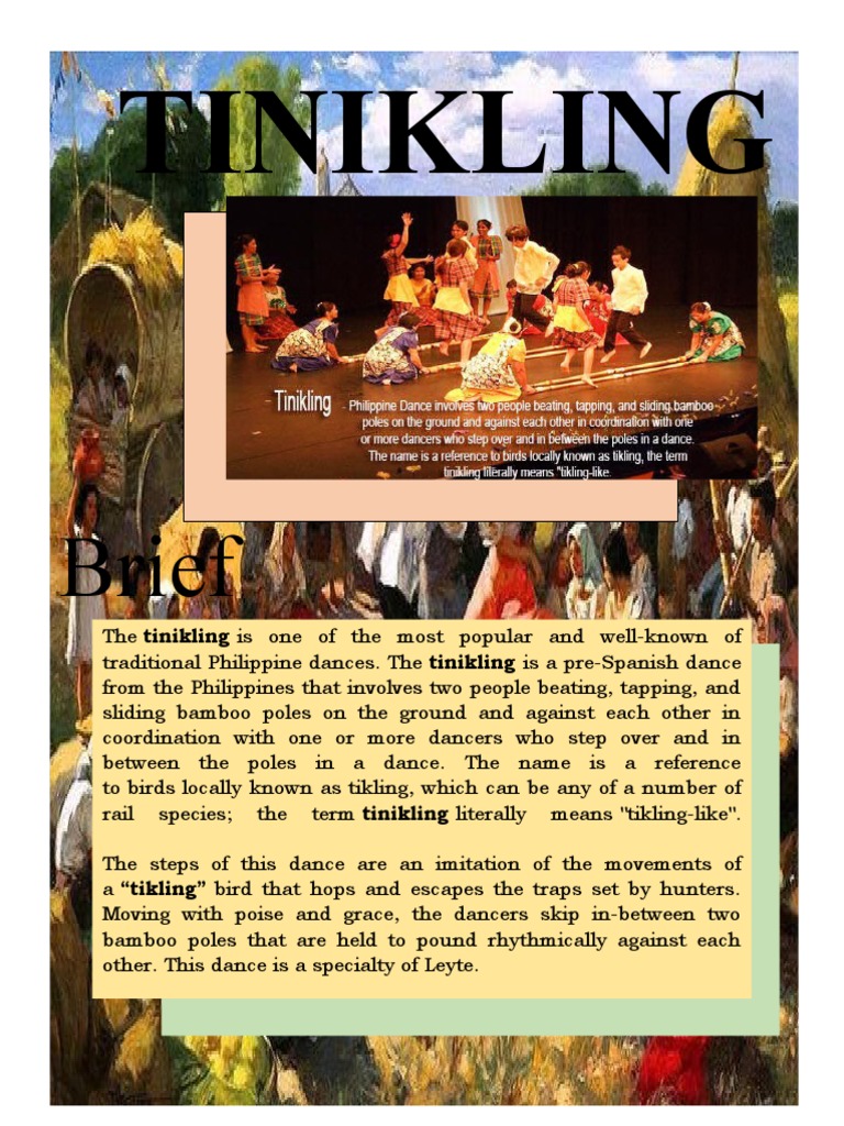Dance Literature (Tinikling) | PDF | Dances | Recreation