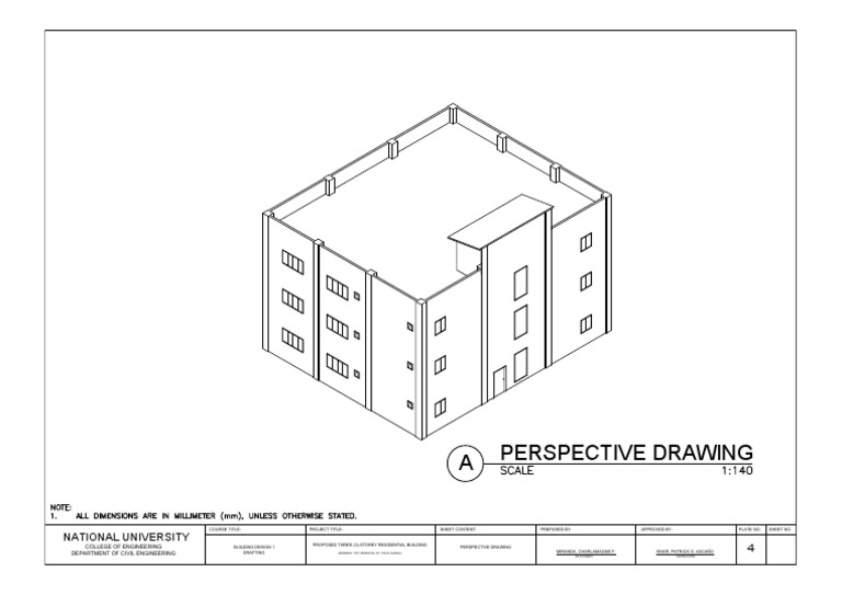 Perspective Drawing A: National University 4 | PDF