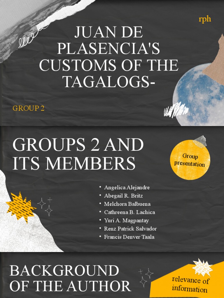 Customs of the Tagalogs Overview | PDF