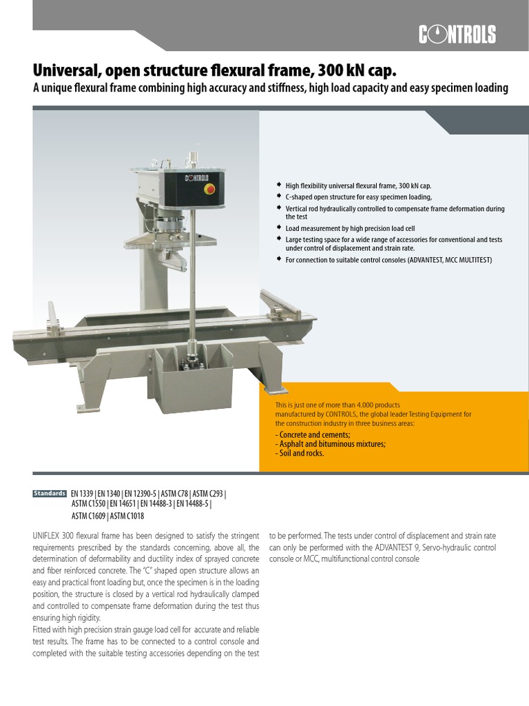 Universal, Open Structure Flexural Frame, 300 KN Cap | PDF | Concrete ...