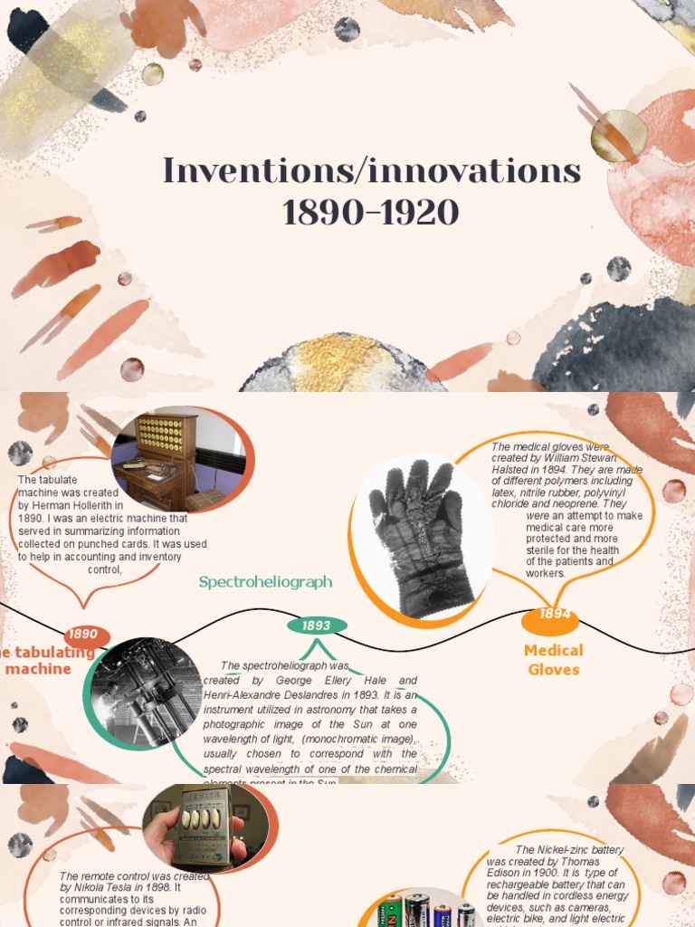 Inventions Innovation 1890-1920 | PDF | Air Conditioning | Flash ...
