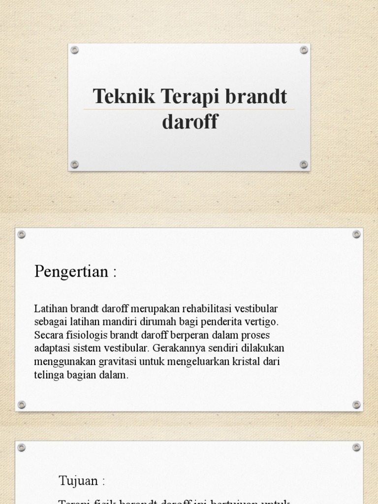 Teknik Terapi Brandt Daroff | PDF