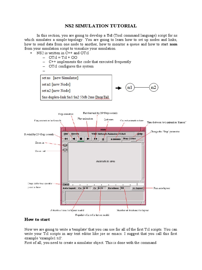 NS2 Simulation Tutorial | PDF | Computer File | Scripting Language