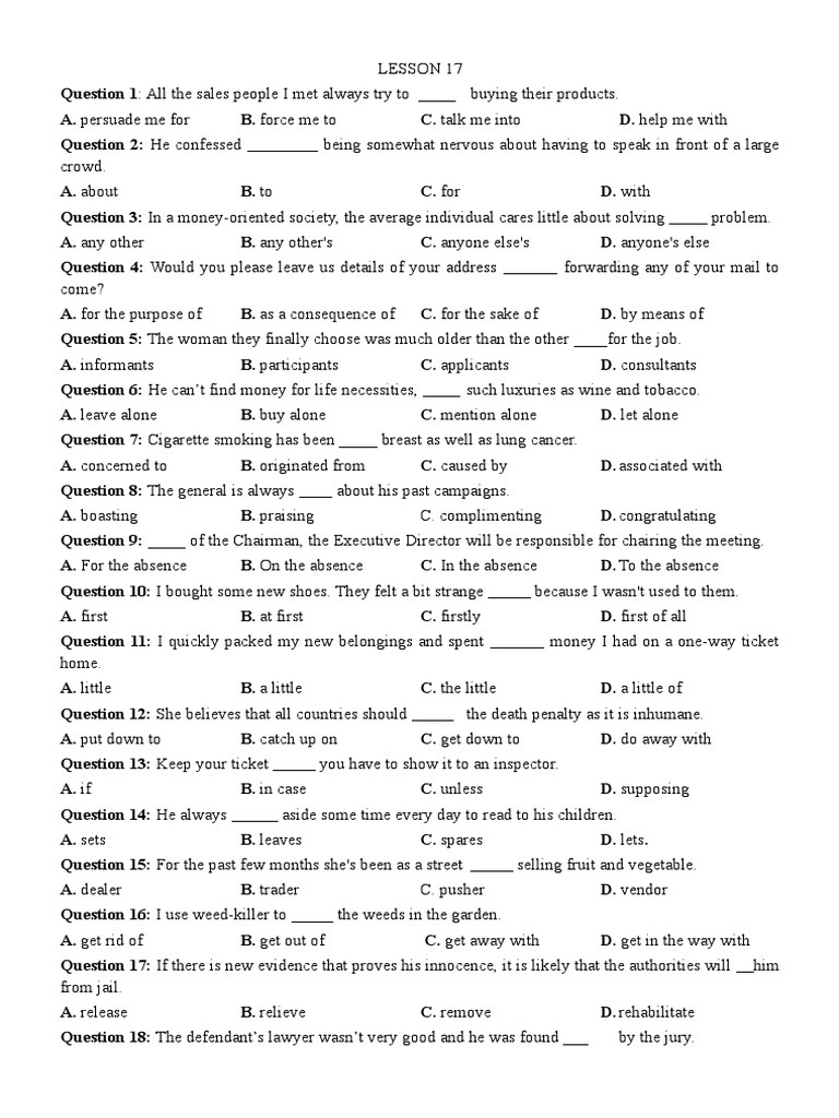 Lesson 17 | PDF