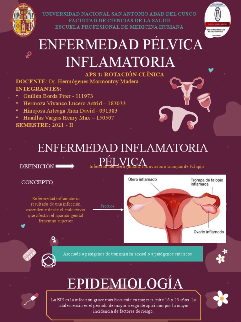Enfermedad Pélvica Inflamatoria | PDF | Control de la natalidad | Infección transmitida sexualmente