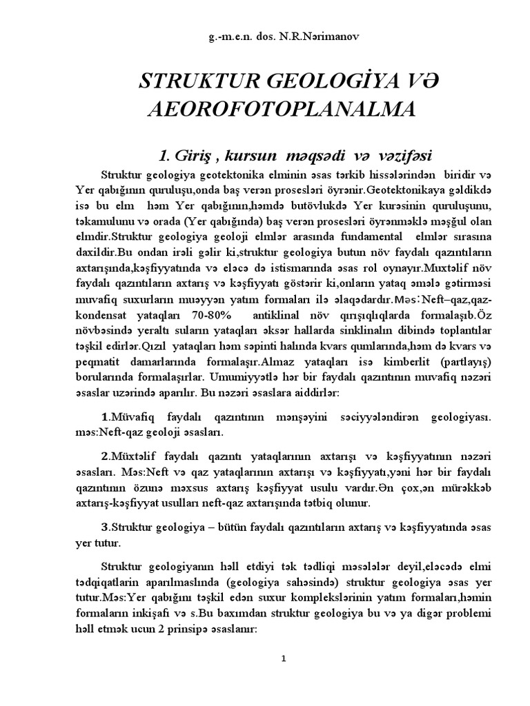 Struktur Geologiya (Birlikdə) | PDF