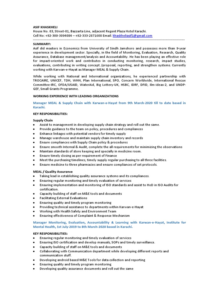 Asif Khaskheli | PDF | Capacity Building | Evaluation