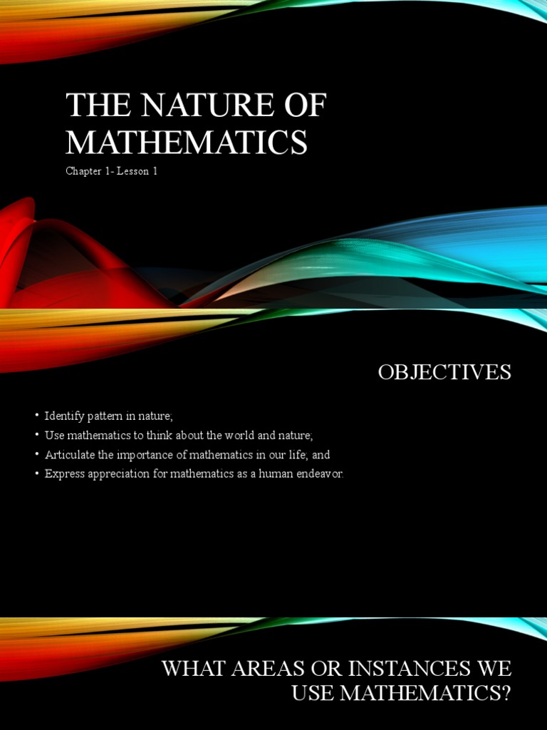 The Nature of Mathematics: Chapter 1-Lesson 1 | PDF | Pattern | Mathematics