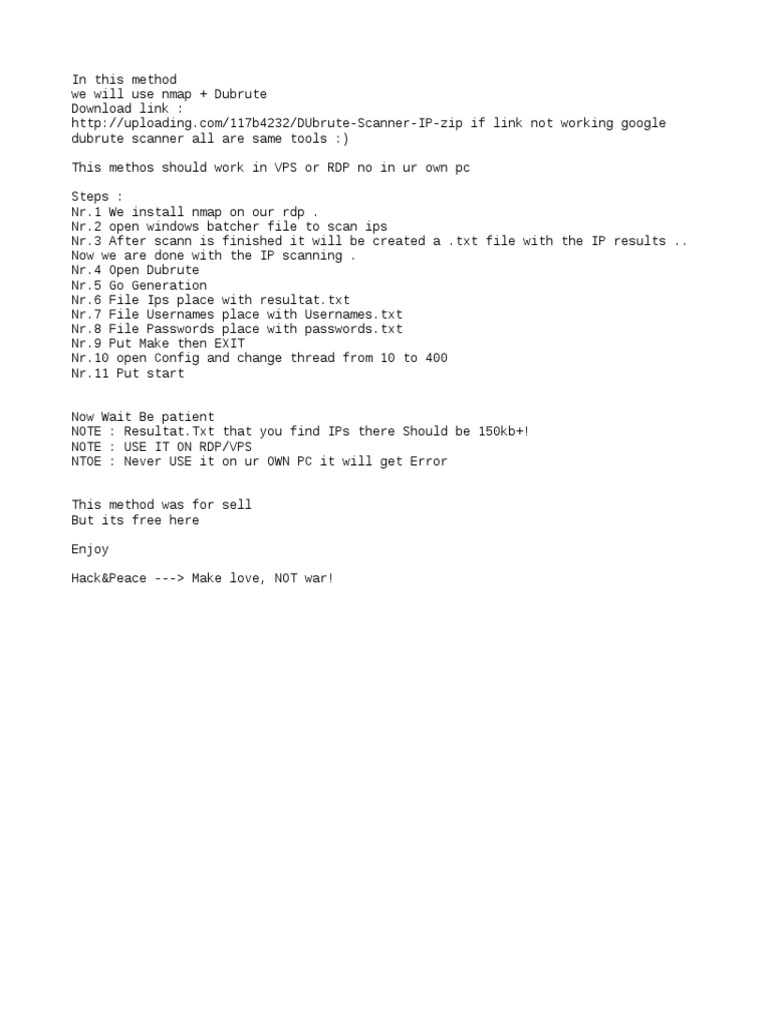 RDP Vps Crack Method Tutorial | PDF