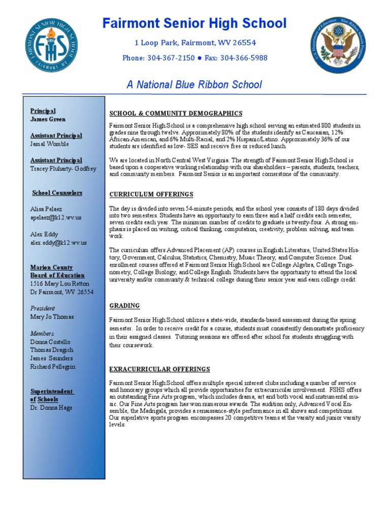 Fshs School Profile | Download Free PDF | Advanced Placement ...