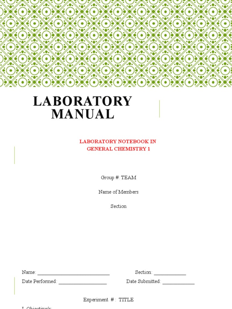 Documenting Discoveries: An Introduction to Proper Laboratory ...