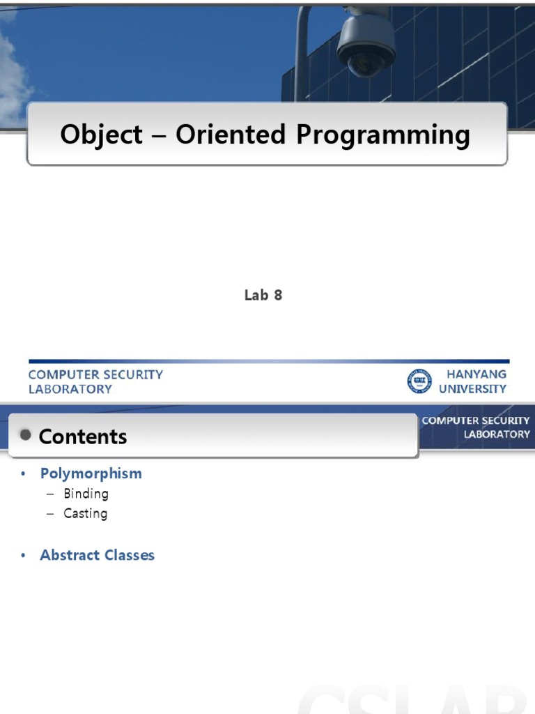 OOP Lab: Polymorphism & Abstract Classes | PDF | Class (Computer ...