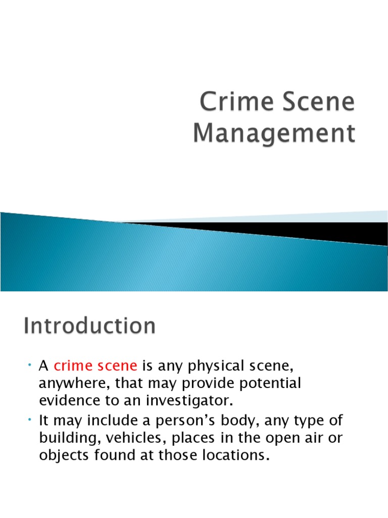 Crime Scene 1 | PDF | Crime Scene | Forensic Science
