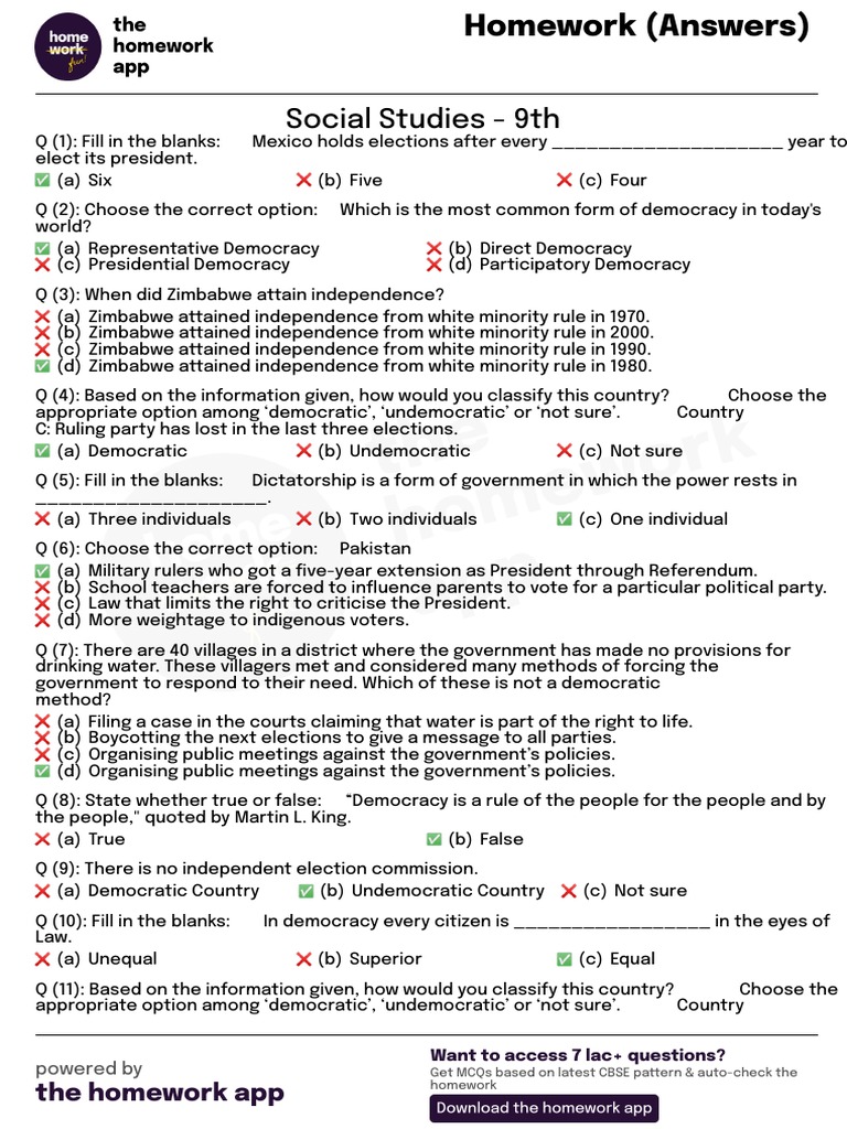 Answers - Worksheet - 9th - Social Studies - 2021-09-28T18:26 | PDF ...