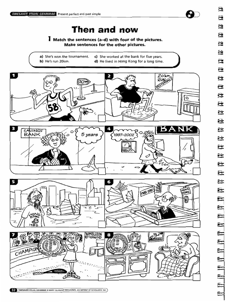 Present Perfect - Then and Now - Visual Grammar | PDF
