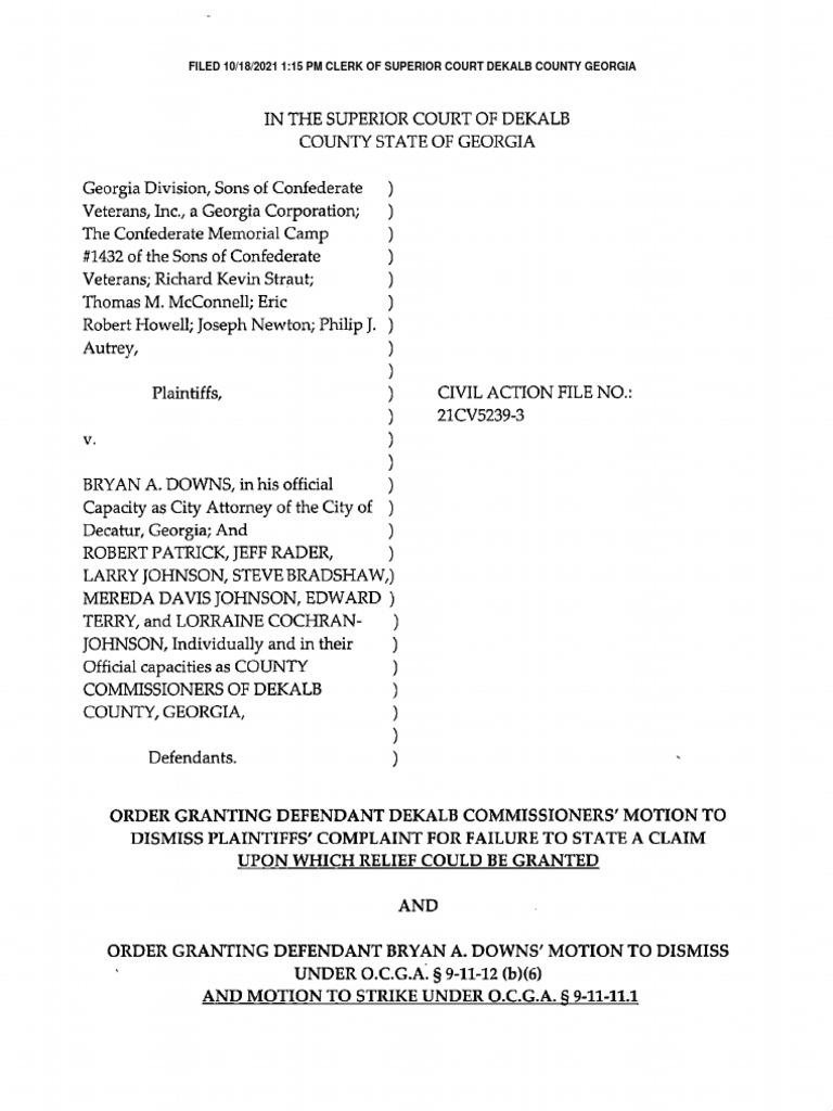 21CV5239 - Order Granting Motion | Download Free PDF | Lawsuit | Complaint