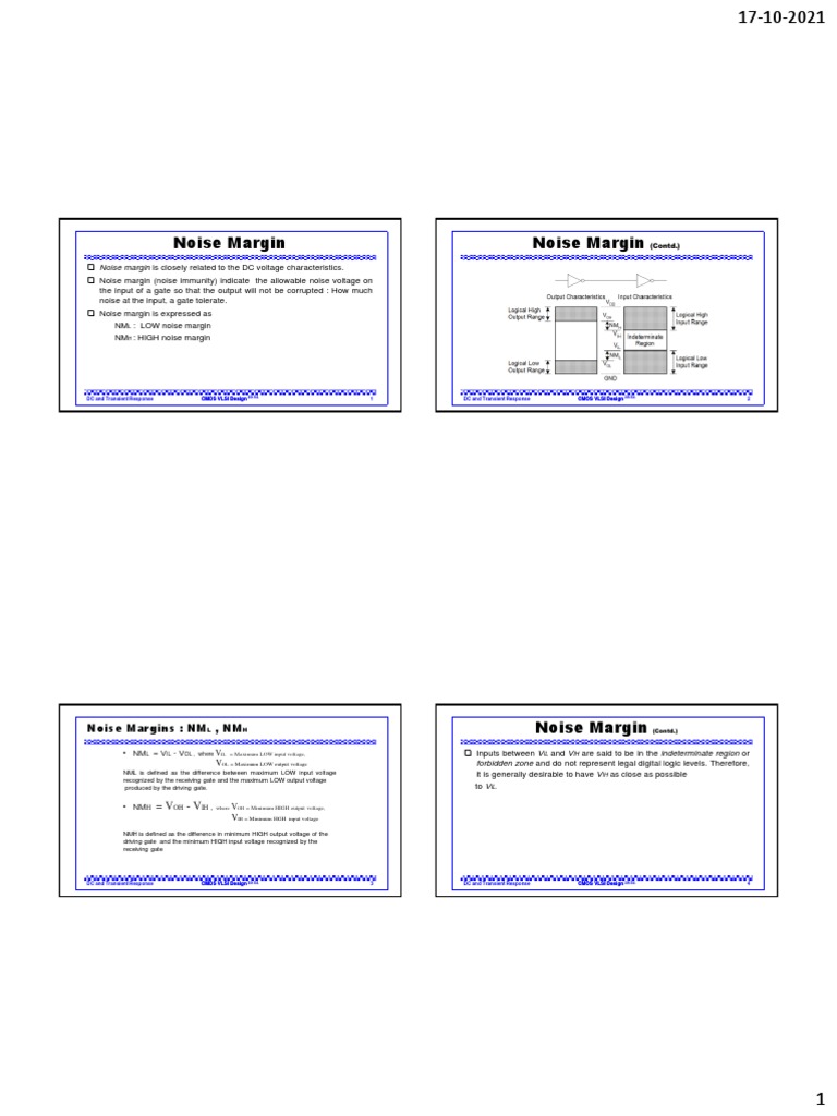 CMOS Inverter Noise Margin | PDF | Cmos | Logic Gate