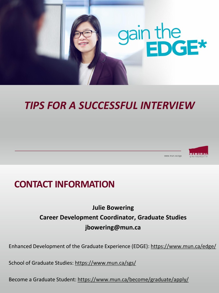 Tips For A Successful Interview | PDF | Job Interview | Interview
