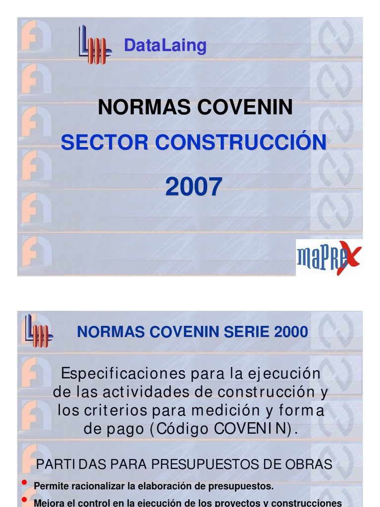 Codificación y Construcción de la Norma COVENIN 2007 | Concrete | Building Materials