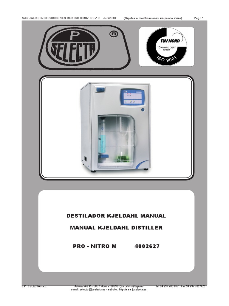 Selecta Pro Nitro M | PDF | Termostato | Agua