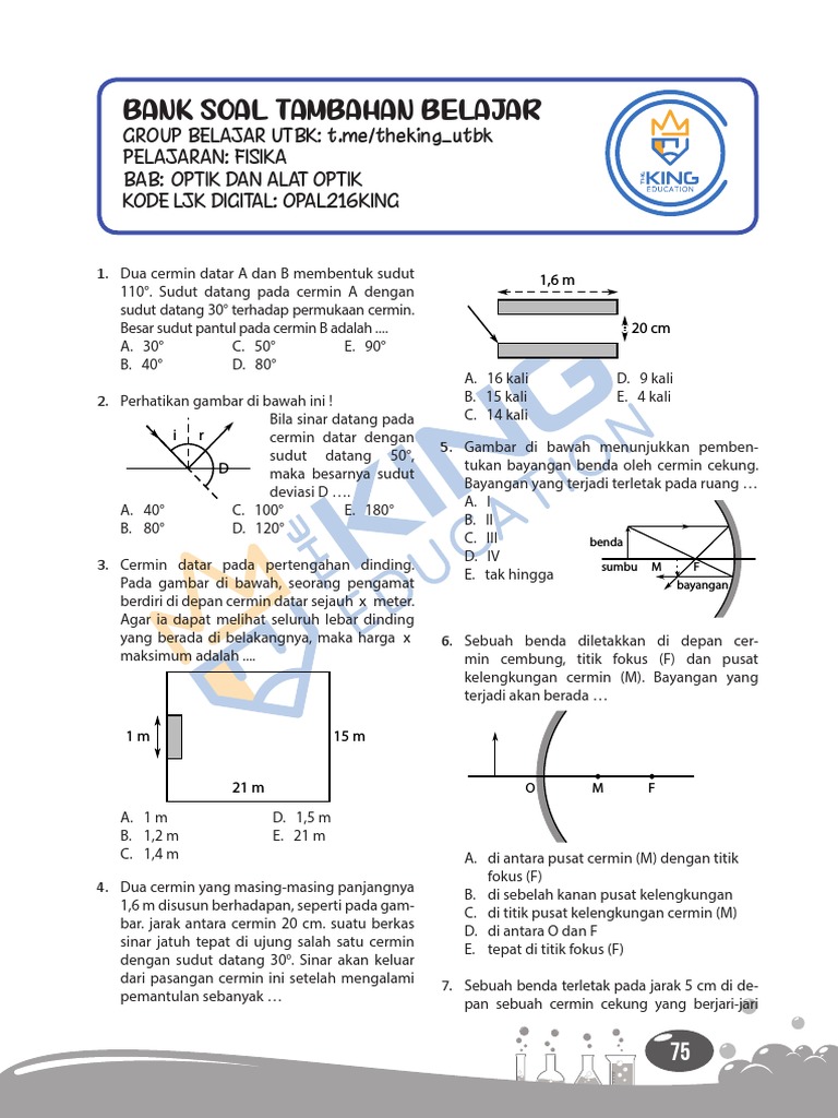 Soal Alat Optik dan Pembentukan Bayangan | PDF