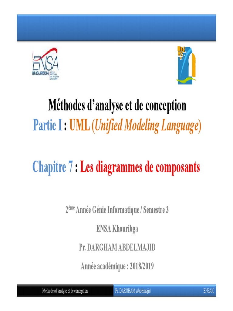 Diagrammes de composants UML explicatifs | PDF | Interface (Informatique) | Langage de ...