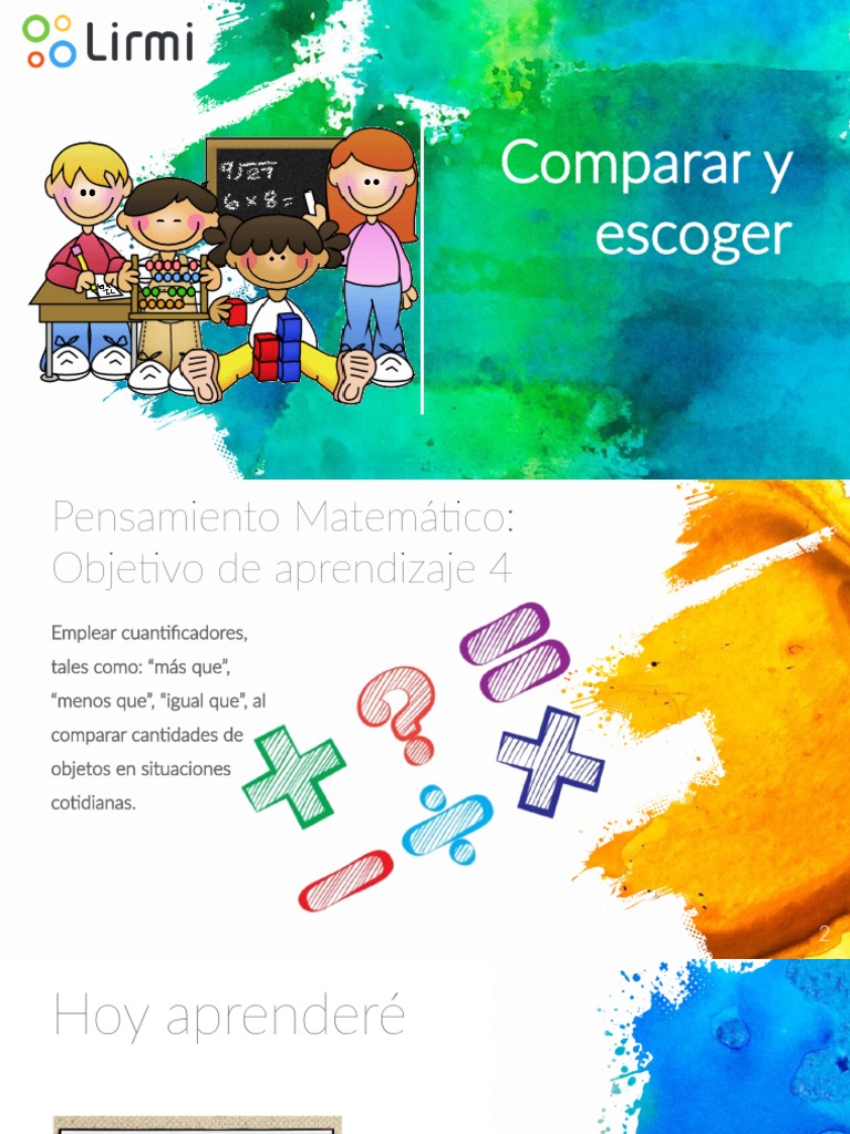 Comprender y aplicar cuantificadores comparativos como "más que ...