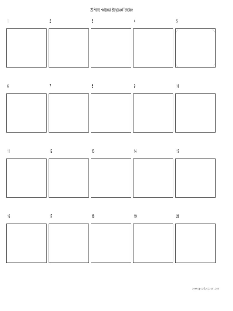 20 Frames HD Storyboard Template | PDF