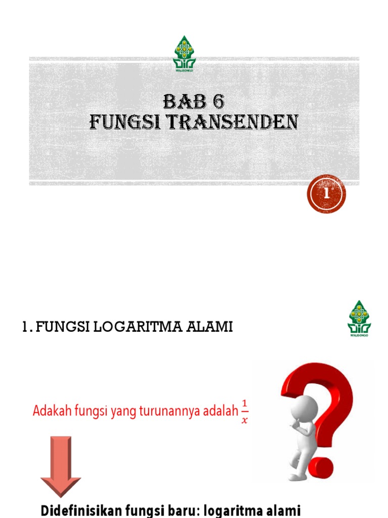 Fungsi Transenden Part 1 | PDF