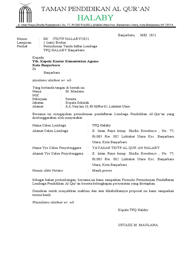 Halaby Furmulir TPQ | PDF Halaby Furmulir TPQ | PDF