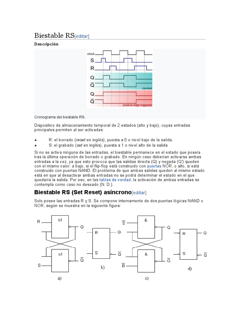 Biestable RS | PDF