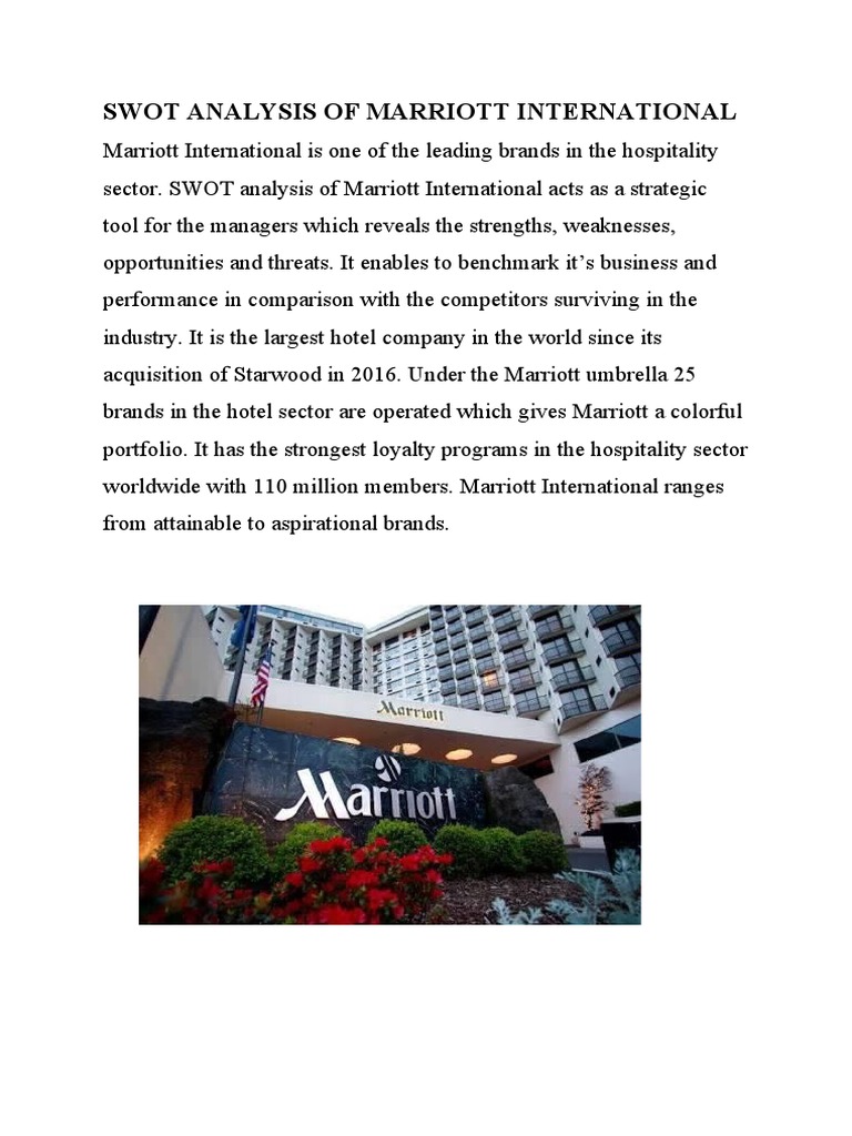 Hospitality Sector - Marriott | PDF | Marriott International | Brand