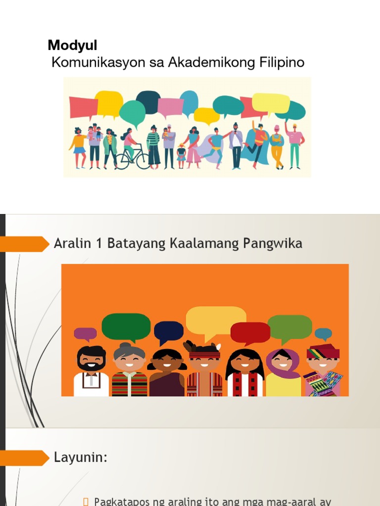 Modyul - Komunikasyon Sa Akademikong Filipino (1-73 Slides) | PDF
