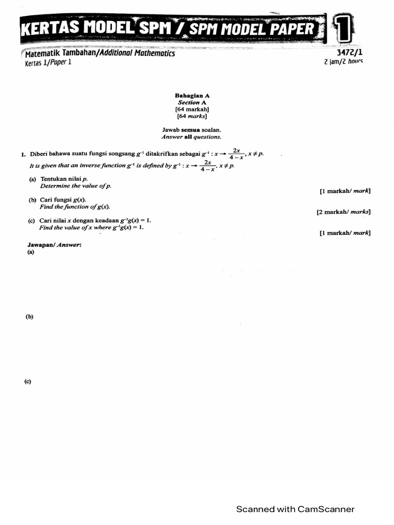 AM Model Paper 1 | PDF