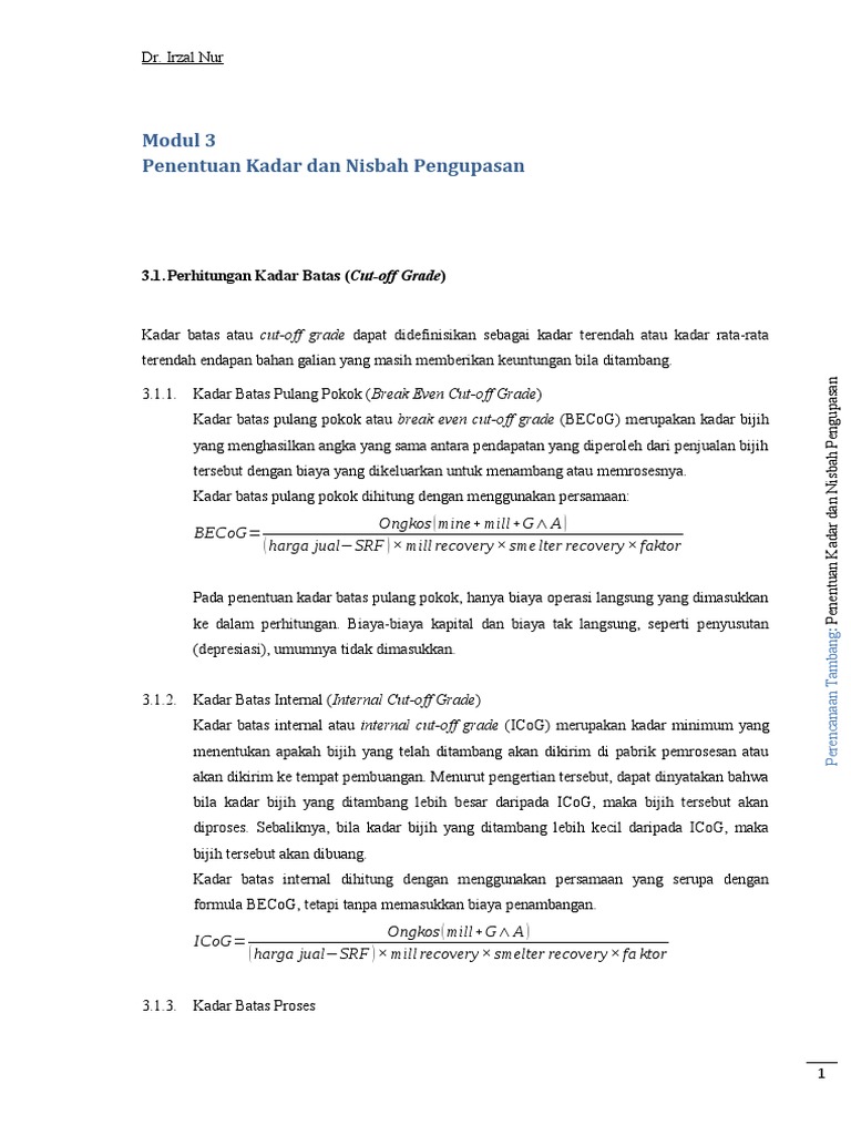 Modul 03 Kadar | PDF