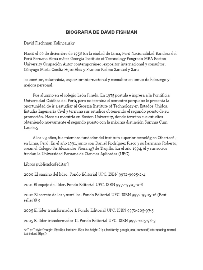 Biografia de David Fishman | PDF