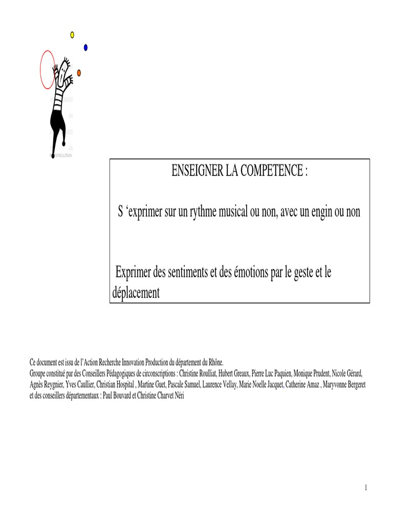 Projet de danse en maternelle | PDF | Pédagogie | Danses