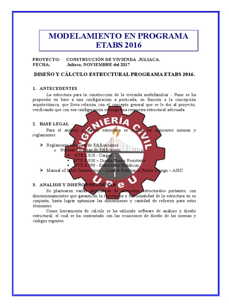 Modelacion Etabs Resultados | PDF