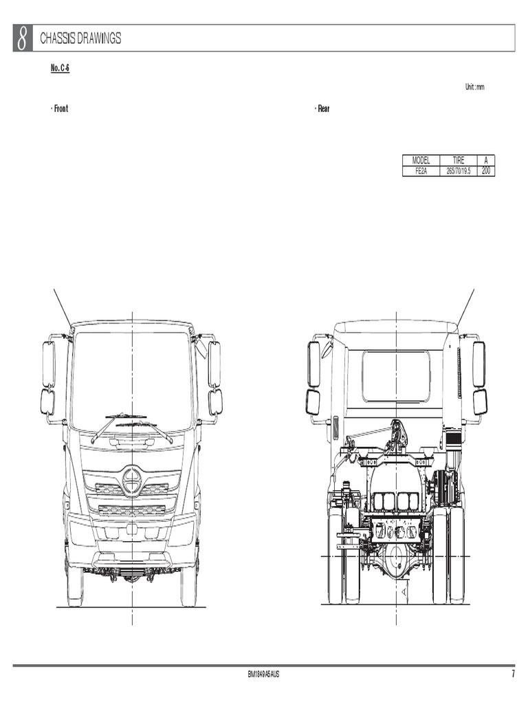 Chassis Drawings: Unit: MM | PDF | Motor Vehicle | Car Manufacturers