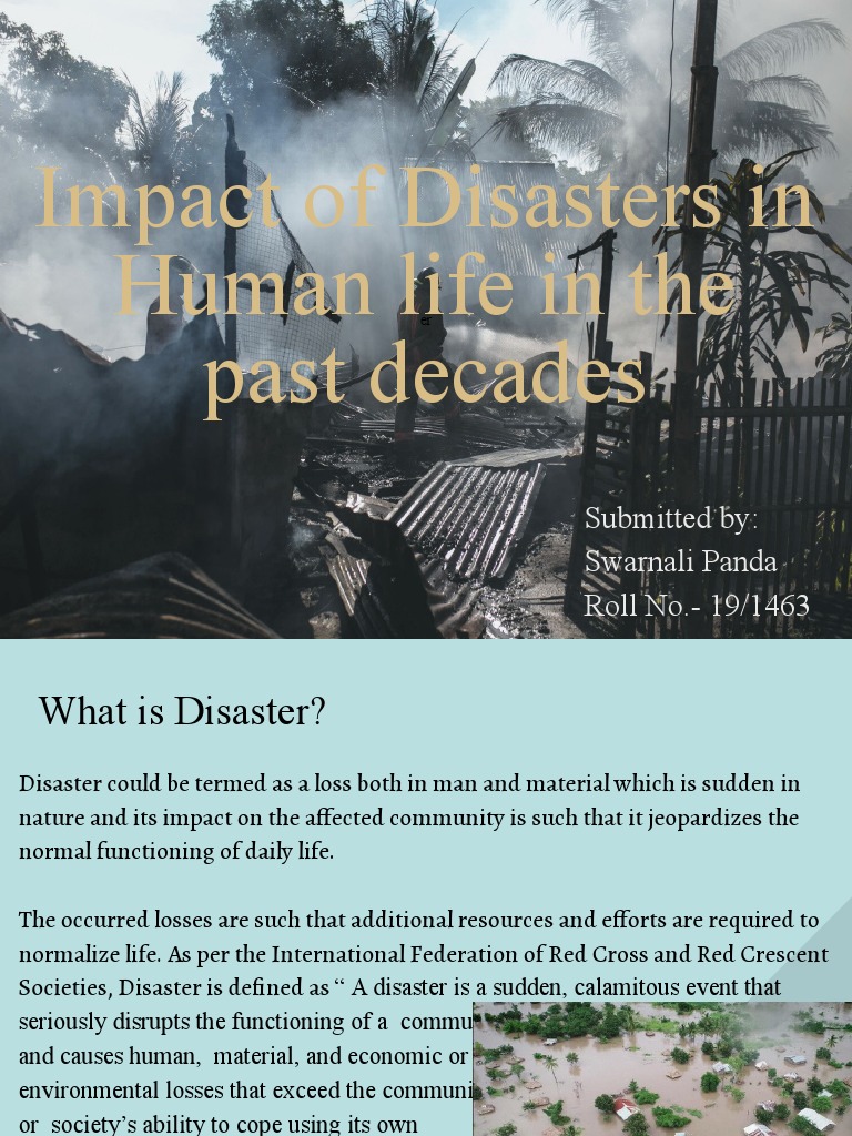 Impact of Disasters in Human Life in The Past Decades | Download Free ...