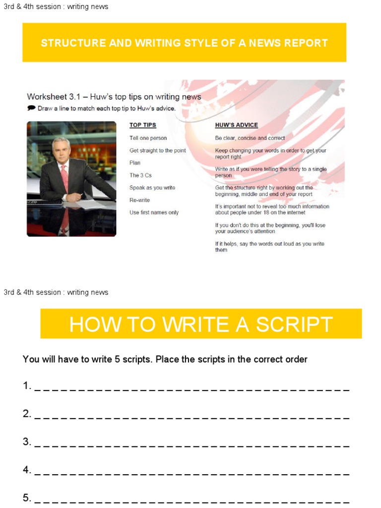Tips - News 3rd Session - Writing News | PDF | Communication | Mass Media
