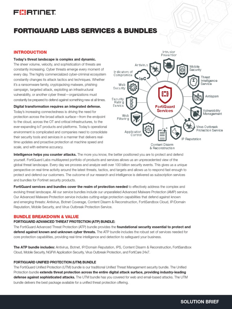 Fortiguard Labs Services & Bundles | PDF | Antivirus Software | Computing
