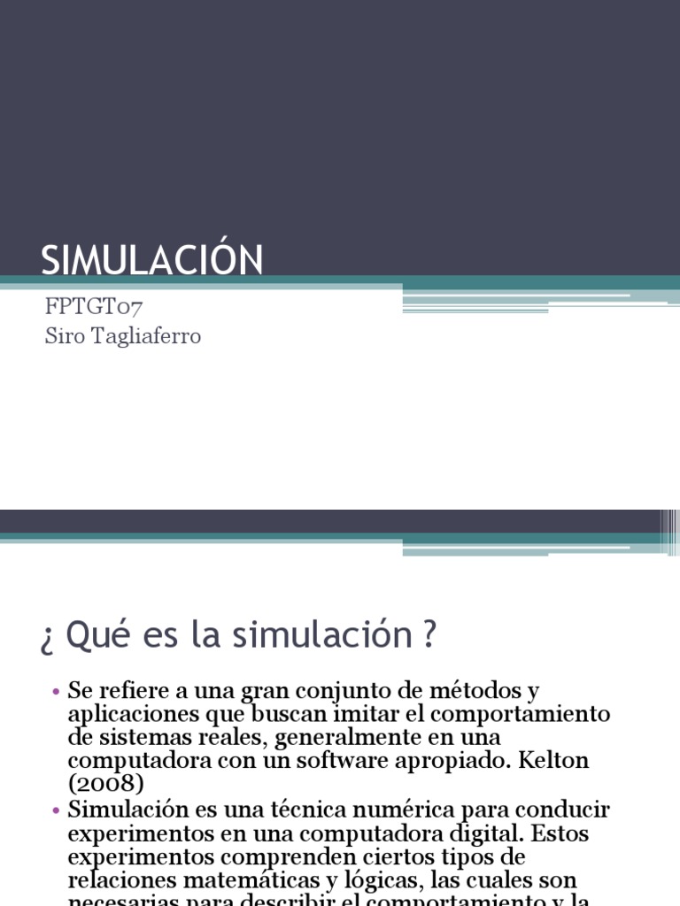 SIMULACIÓN | PDF | Simulación | Método Monte Carlo