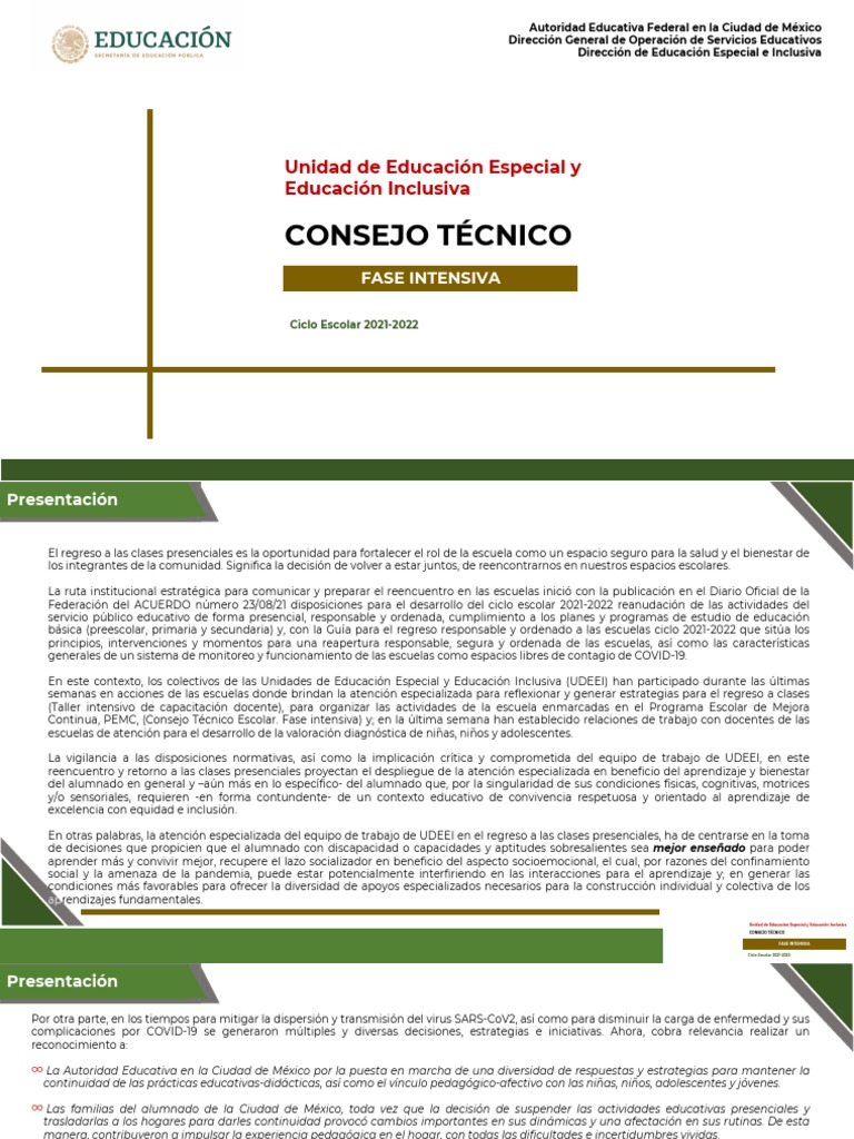 CT Udeei Fase Intensiva 2021-2022 Dgsei | PDF | Aprendizaje | Educación ...