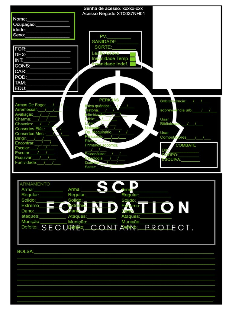 SCP Ficha | PDF