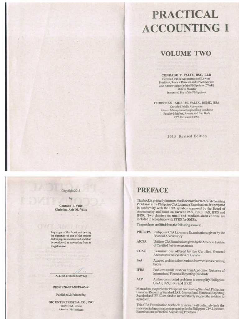 Practical Accounting 1 Vol 2 Valix | PDF