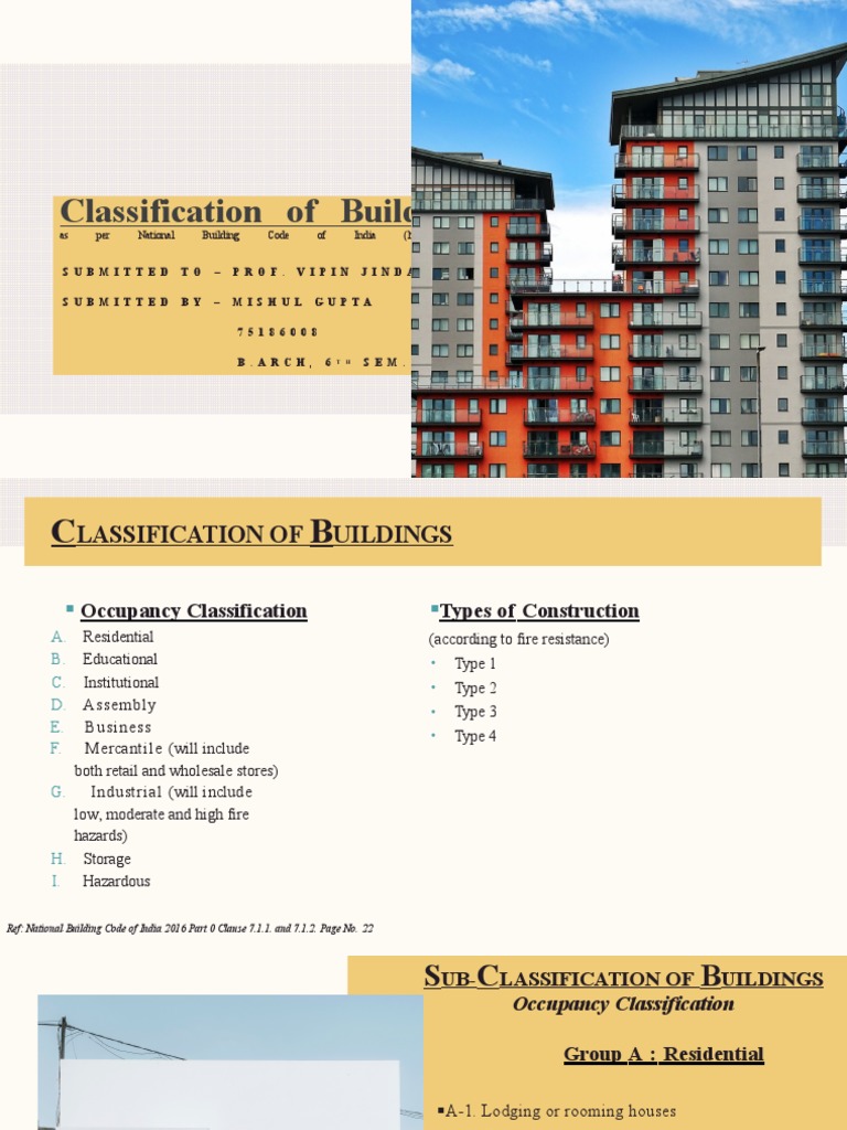 Classification of Buildings | PDF | Real Estate | Economies