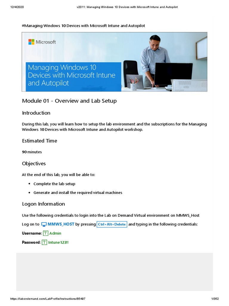 Managing Windows 10 With Intune and Autopilot v2011 | PDF | Windows 10 | Microsoft Windows