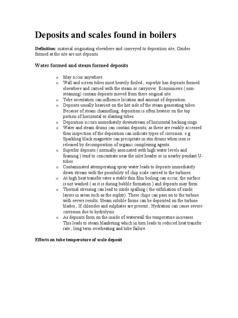 Causes of Scale Formation in Boilers | PDF | Corrosion | Magnesium