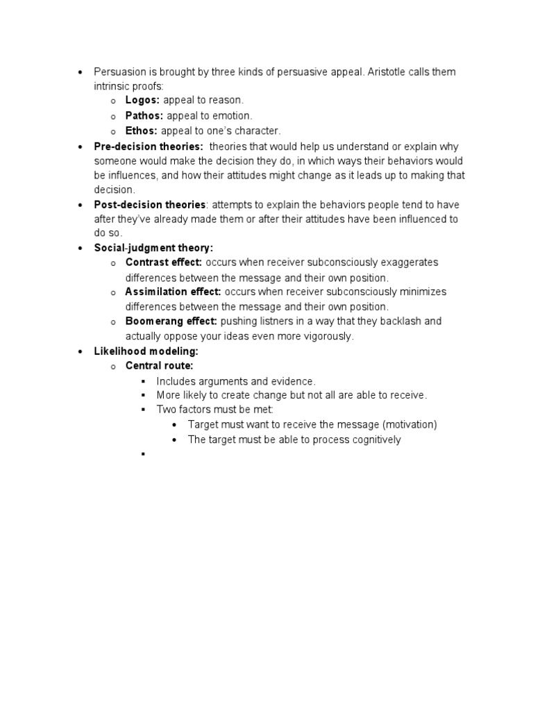 Persuasion Theories for Scholars | PDF